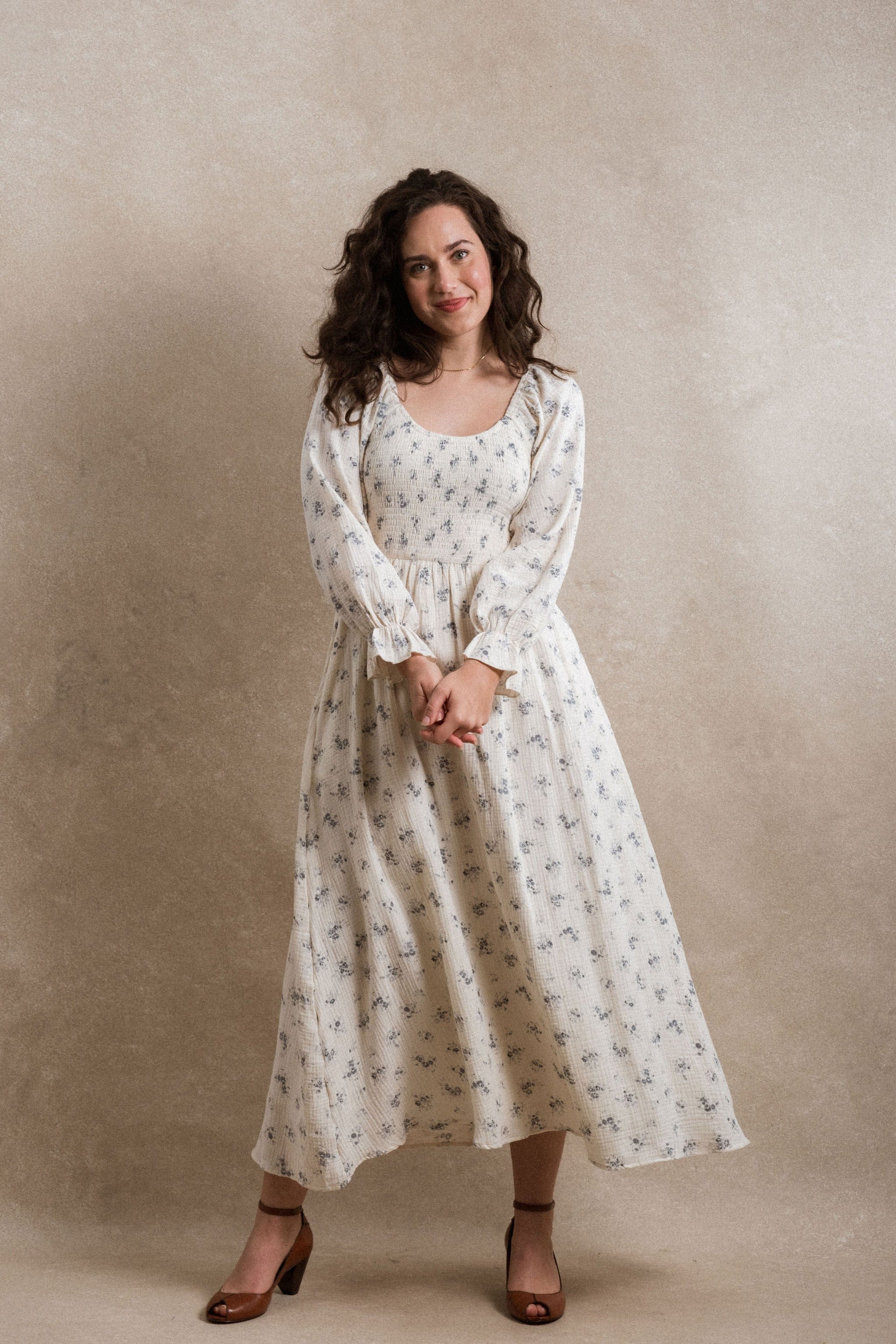 Gentry Dress - Blue Floral – Neuflora