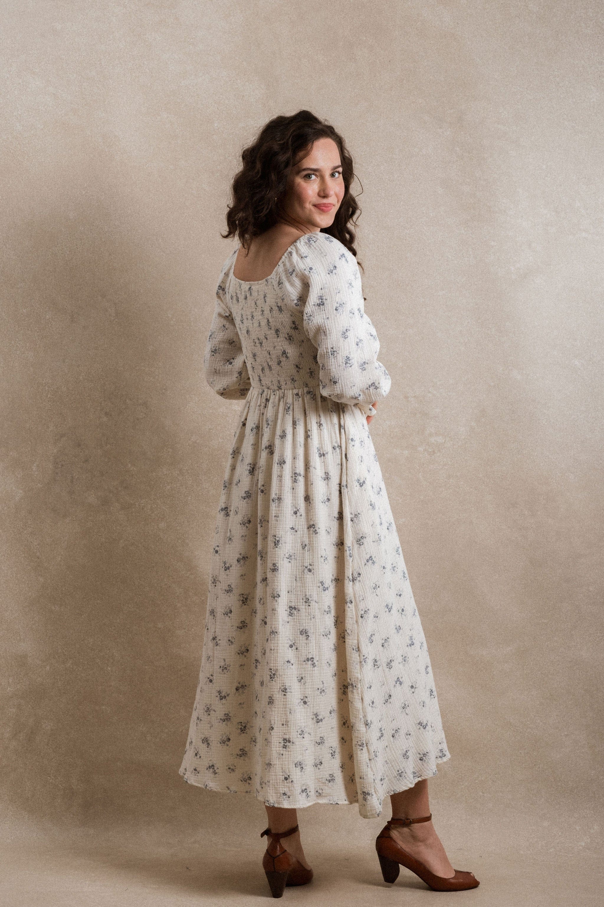 Gentry Dress - Blue Floral – Neuflora