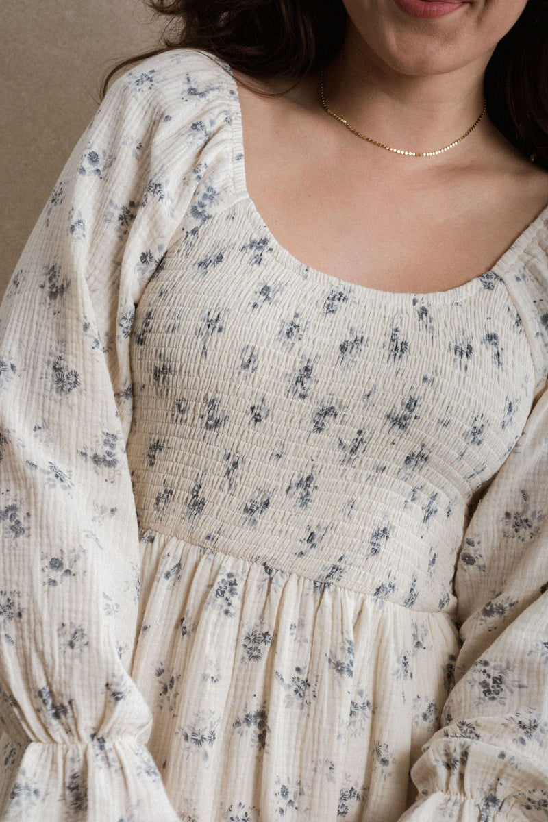 Gentry Dress - Blue Floral – Neuflora